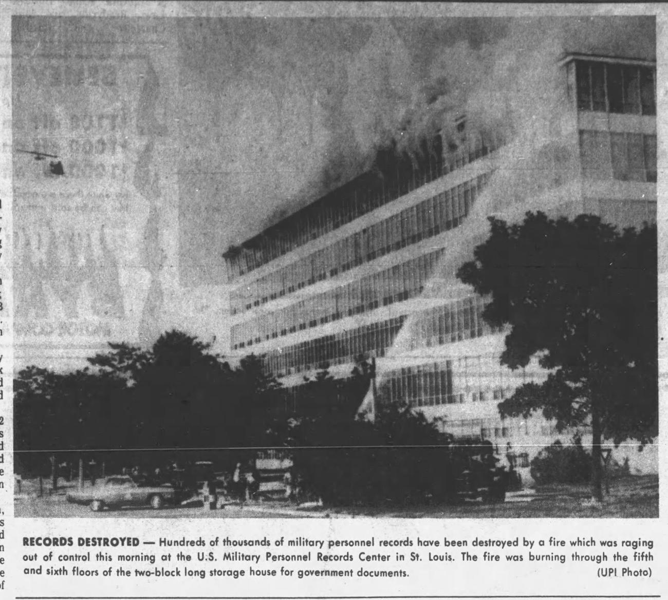 History Up in Flames: 50 Years After the St. Louis NARA Fire ...